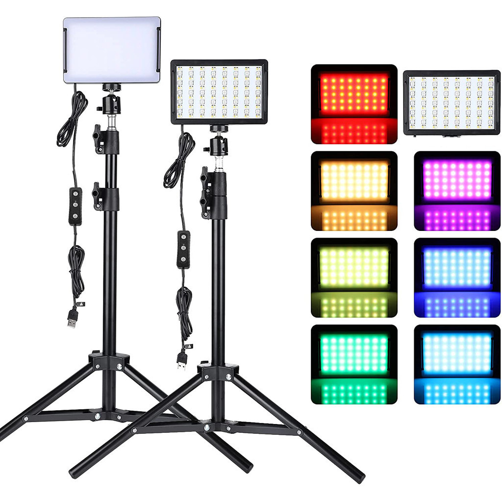 Jual Led Video Light Camera Photography Lighting Kit With Tripod Stand ...