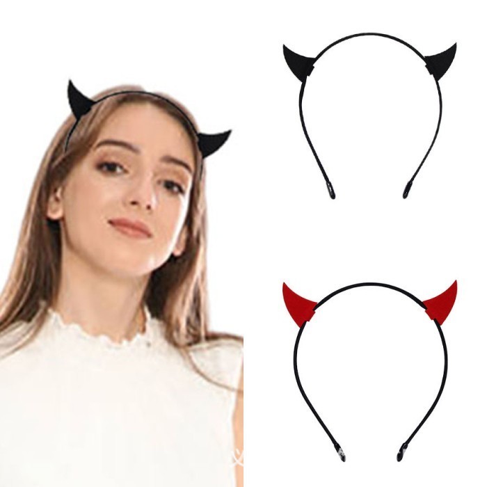 Jual Bando Devil Murah Tanduk Merah Tanduk Hitam Aksesories Rambut ...