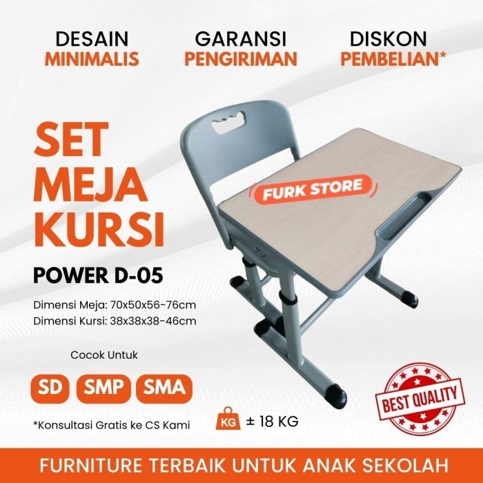 Jual D05 Kursi Meja Siswa Sekolah Besi, Meja Belajar Siswa Sekolah ...