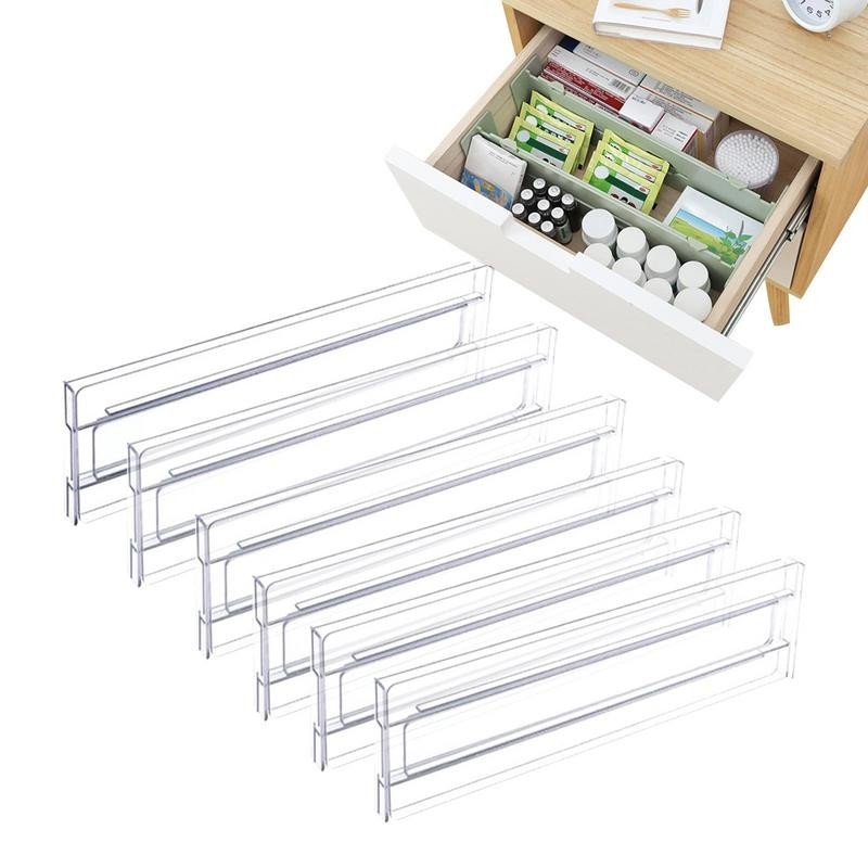 Jual Transparent Drawer Dividers 6Pcs Kitchen Utensils Divider ...