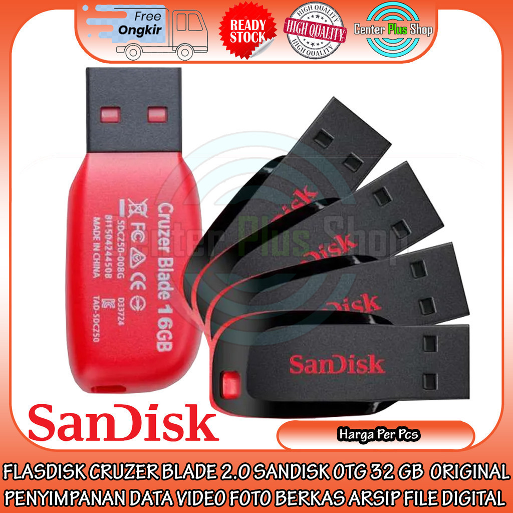Jual Sandisk Flasdisk Cruzer Blade 2.0 OTG 32 GB Original Untuk ...