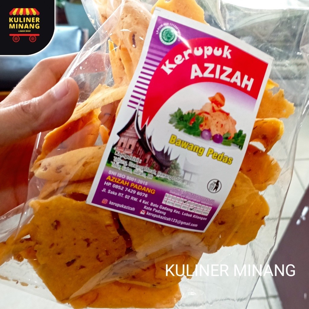Jual Kuliner Minang Kerupuk bawang Azizah Oleh-Oleh Asli Cemilan ...