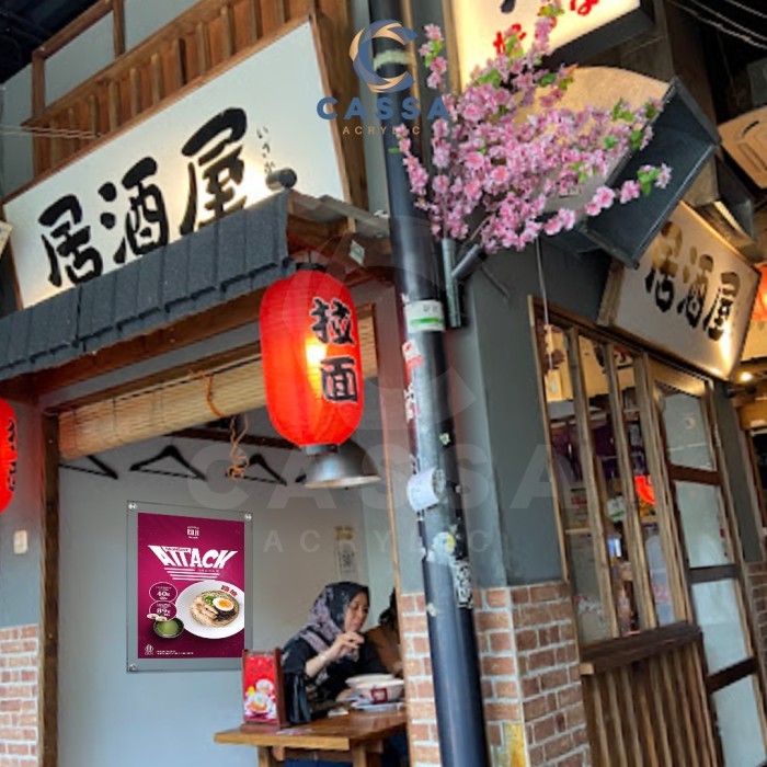 Jual Frame Dinding Akrilik / Bingkai Display Poster Akrilik Ukuran A4 ...