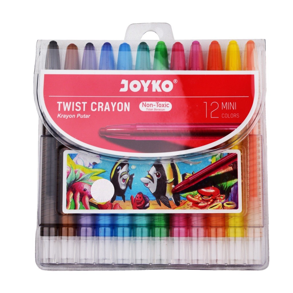 Jual KRAYON PUTAR JOYKO MINI ISI 12 WARNA TWCR 12 MINI | Shopee Indonesia