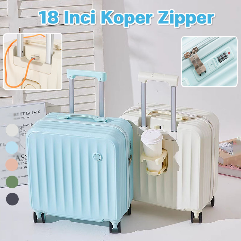 Jual Koper 18 Inci Desain Baru Usb Charger Koper Travel Modis Koper ...