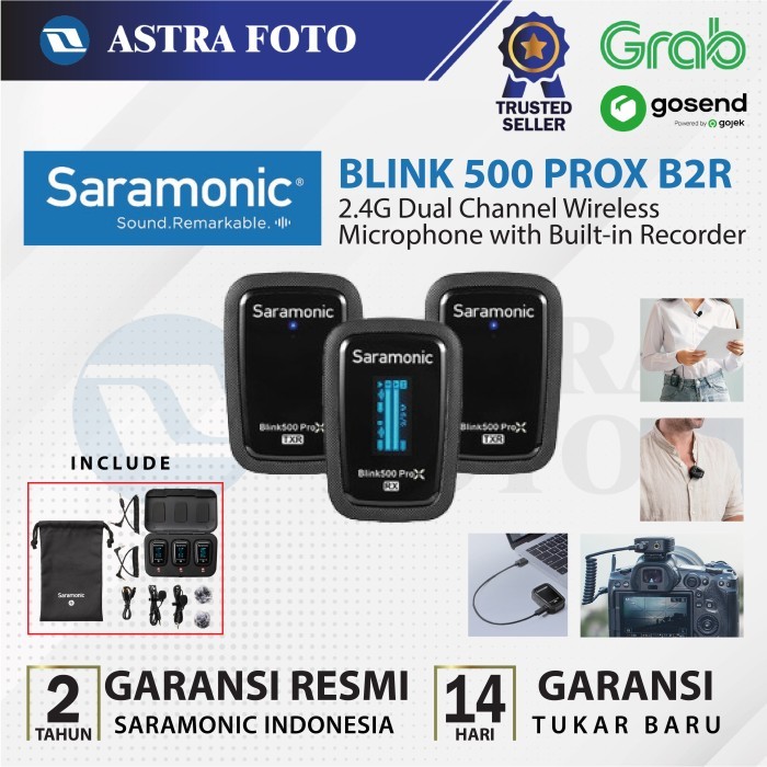 Jual Saramonic Blink 500 ProX B2R 2.4G Dual Channel Wireless Microphone with Built-in Recorder ...