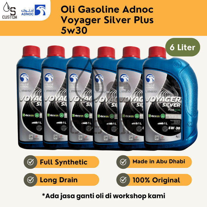 Jual Oli Adnoc Voyager Silver Plus 5w30 6L Full Synthetic Gasoline ...