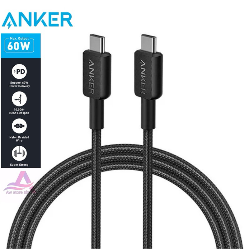 Jual ANKER Kabel Data Usb Type C To Type C Super Fast Charging PD60W ...