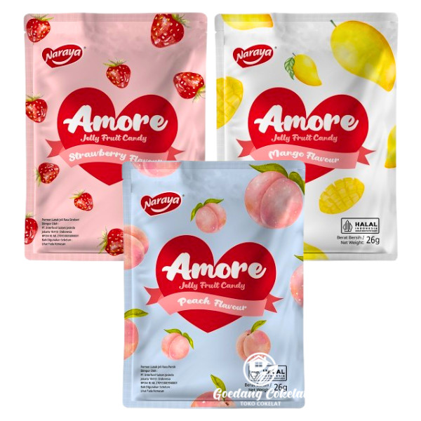 Jual Naraya Amore Jelly Fruit Candy Permen Lunak Rasa Buah Mangga Mango ...
