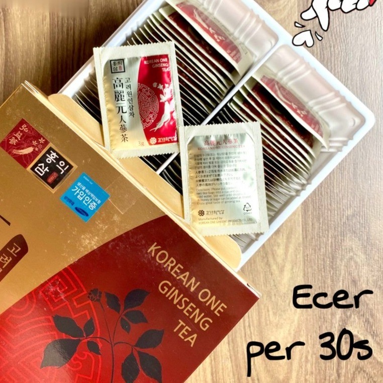 Jual Korean One Red Ginseng Tea - Teh Ginseng Korea - Ecer per 30s ...