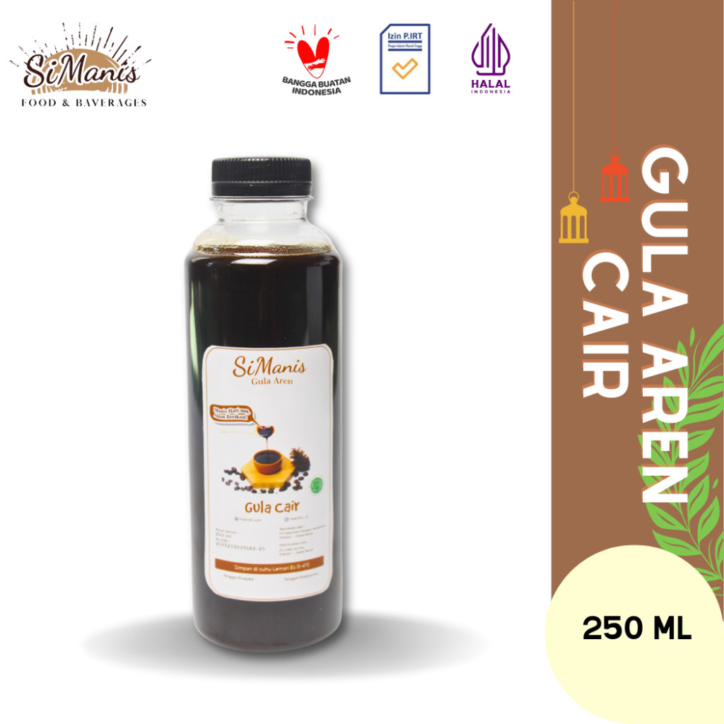 Jual Gula Aren Cair 250ml Kemasan Ekonomis Grade B | Gula Aren Liquid ...