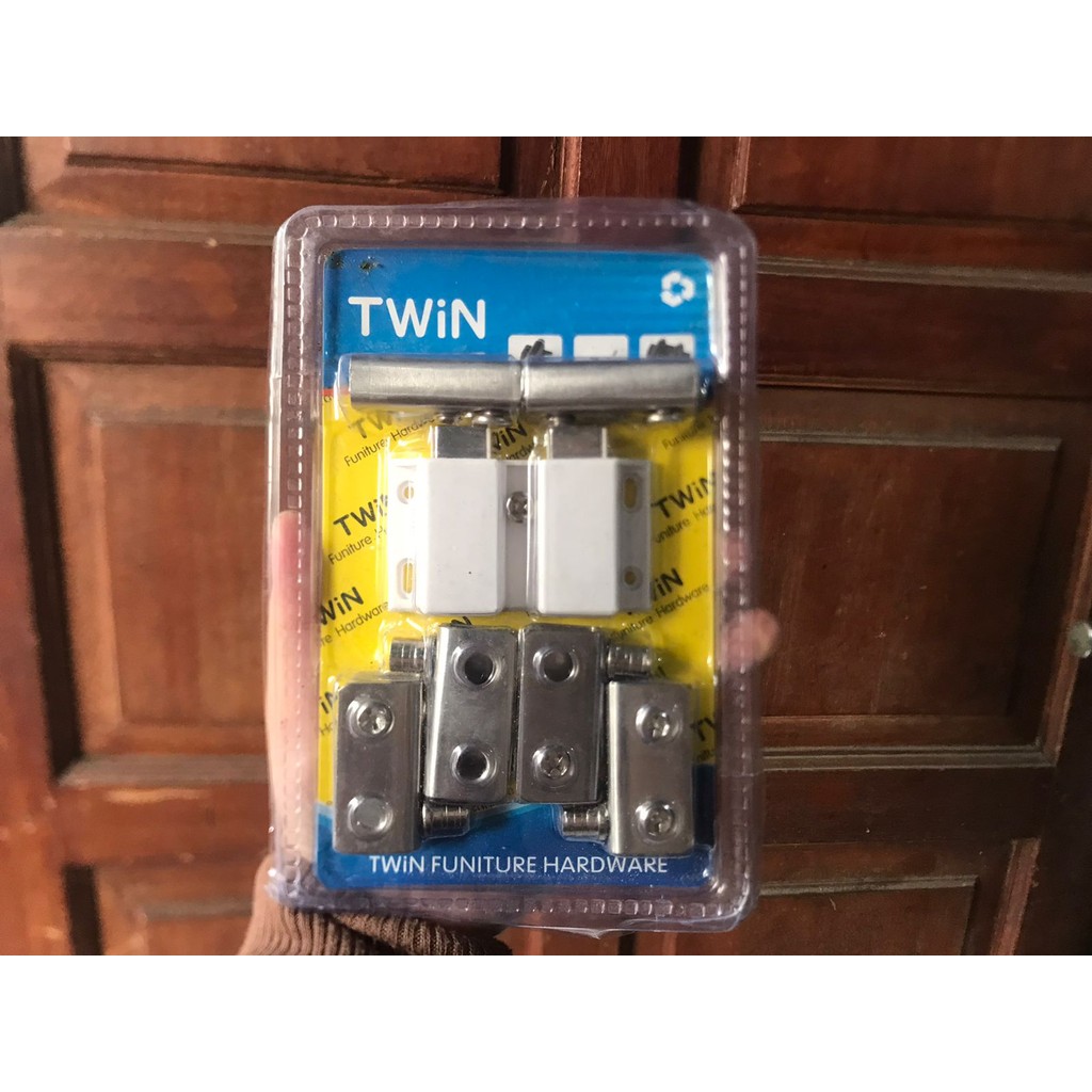 Jual Engsel PIVOT Kaca Jepit Magnet Push Pintu Lemari Kaca SS-DOUBLE ...