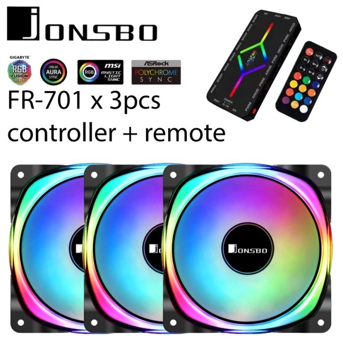 Jual Fan Casing JONSBO FR-701 ARGB 3in1 + REMOTE CONTROLLER - WHITE ...