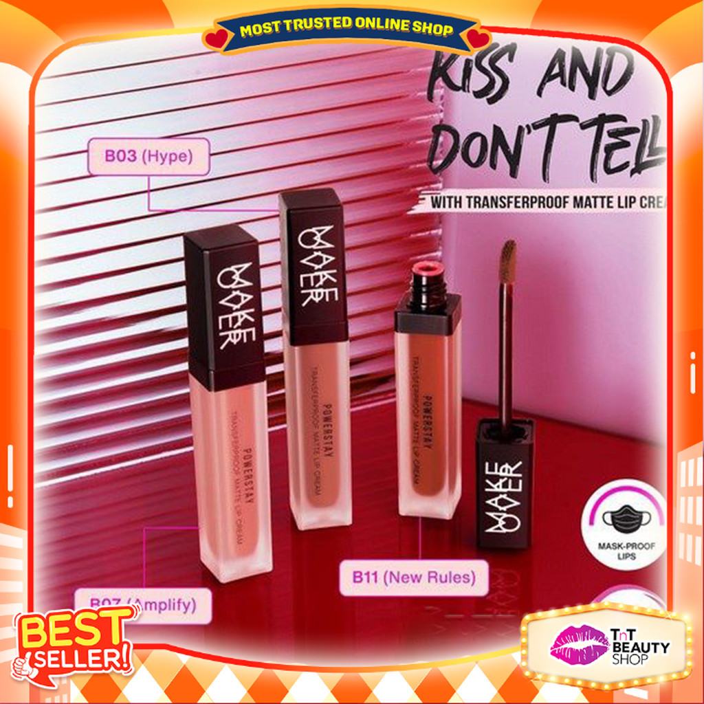 Jual MAKE OVER Powerstay Transferproof Matte Lip Cream | MakeOver ...
