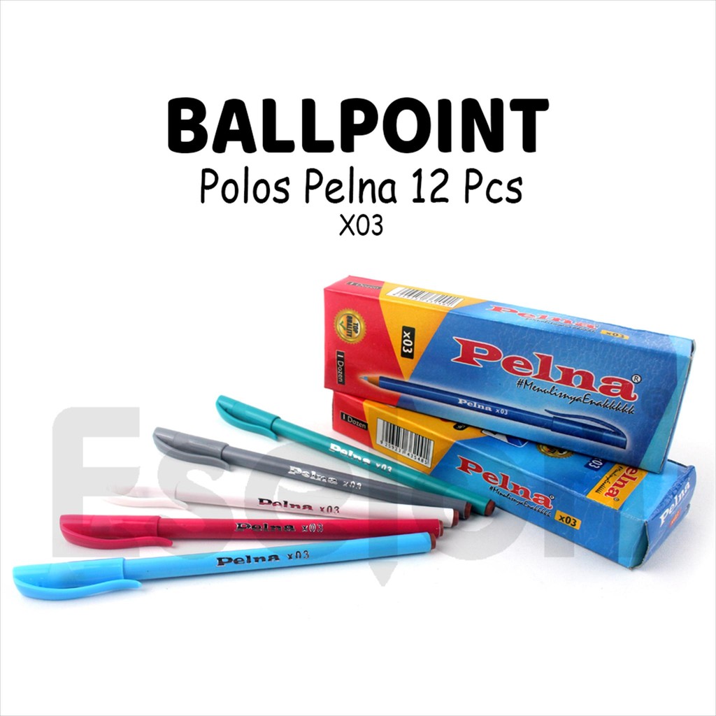 Jual 12pcs Pulpen pelna x-03 / 1pak Pulpen Pelna Polos Office | Shopee ...