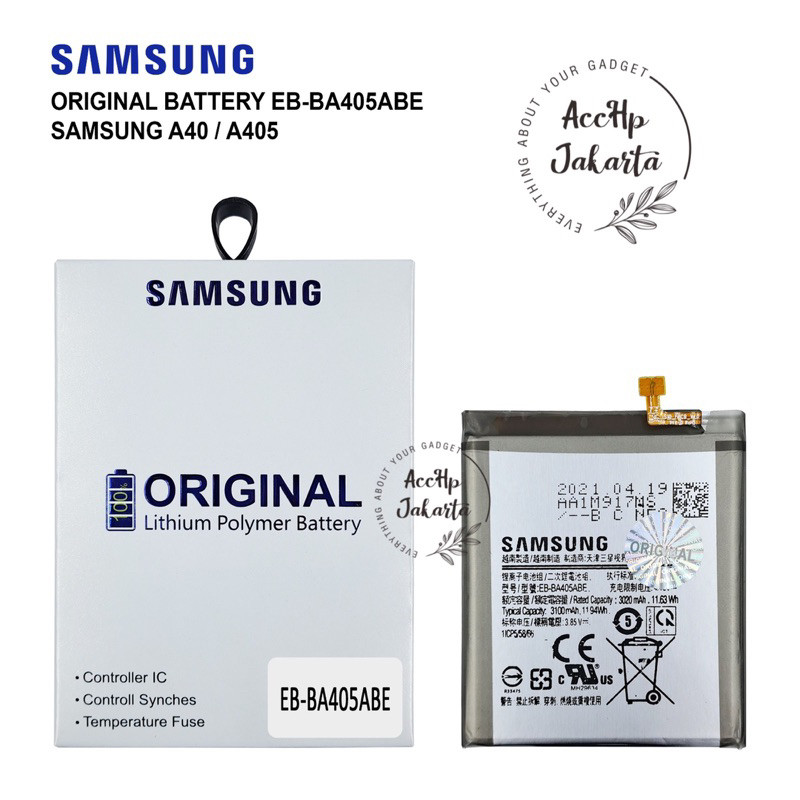Jual Baterai Batrei Samsung A40 / a405 EB-BA405ABE Batrai A40 Battery ...