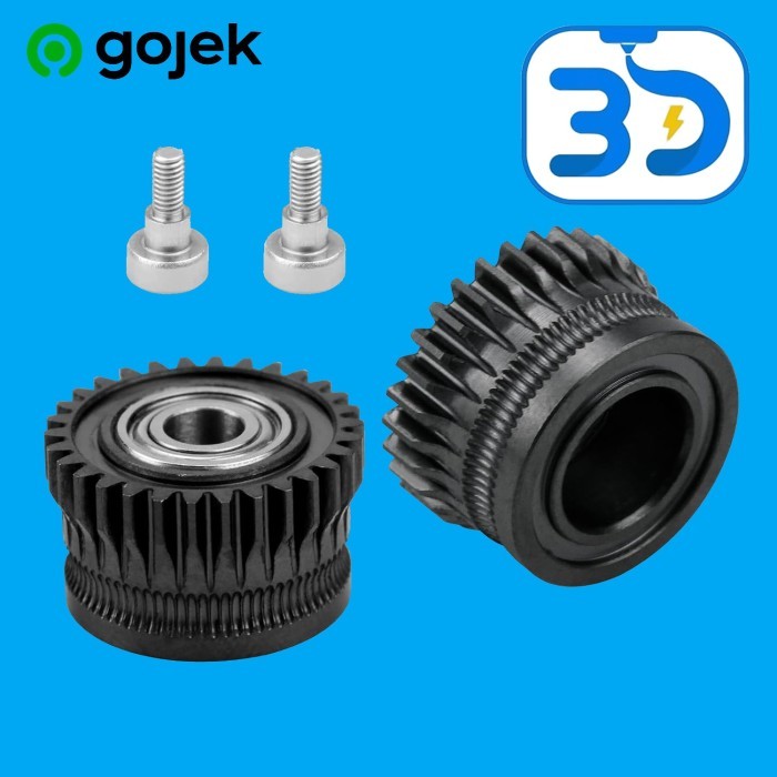 Jual Upgraded Extruder Gears Kit Nickel Plated with DLC Coating for ...