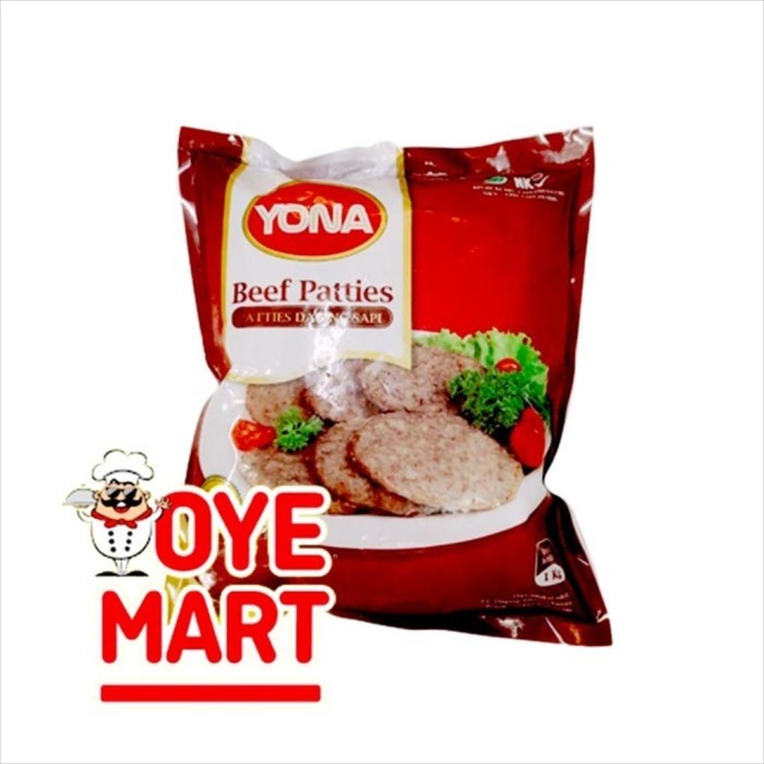 Jual BEEF PATTIES YONA 1KG ISI 20 ISI BURGER DAGING SAPI HARGA EKONOMIS ...