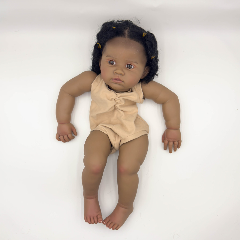 Jual NPK 22inch Dark Skin Reuben Reborn Doll kit Newborn Baby Doll Has ...