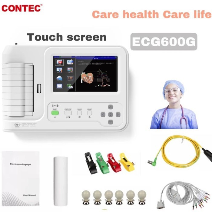 Jual Electrocardiograph CONTEC ECG600G Thermal ECG EKG Electrocardiogram | Shopee Indonesia