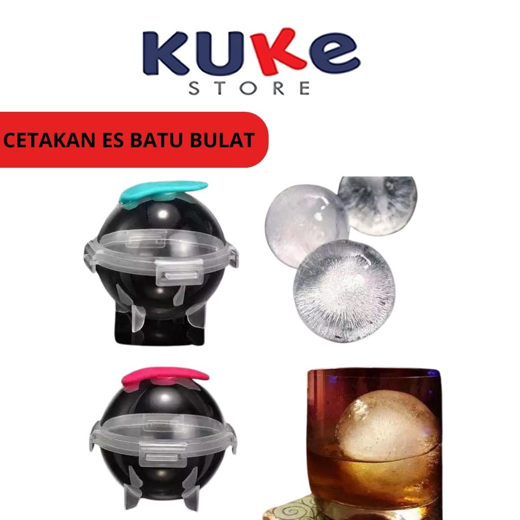 Jual Cetakan Es Batu Model Bulat Jumbo 5cm / Tempat Cetak Puding Agar ...