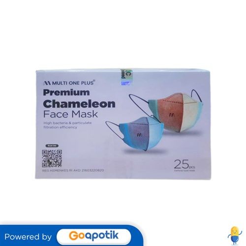 Jual Multi One Plus Premium Face Mask 4 Ply Chameleon Box 25 Pcs ...