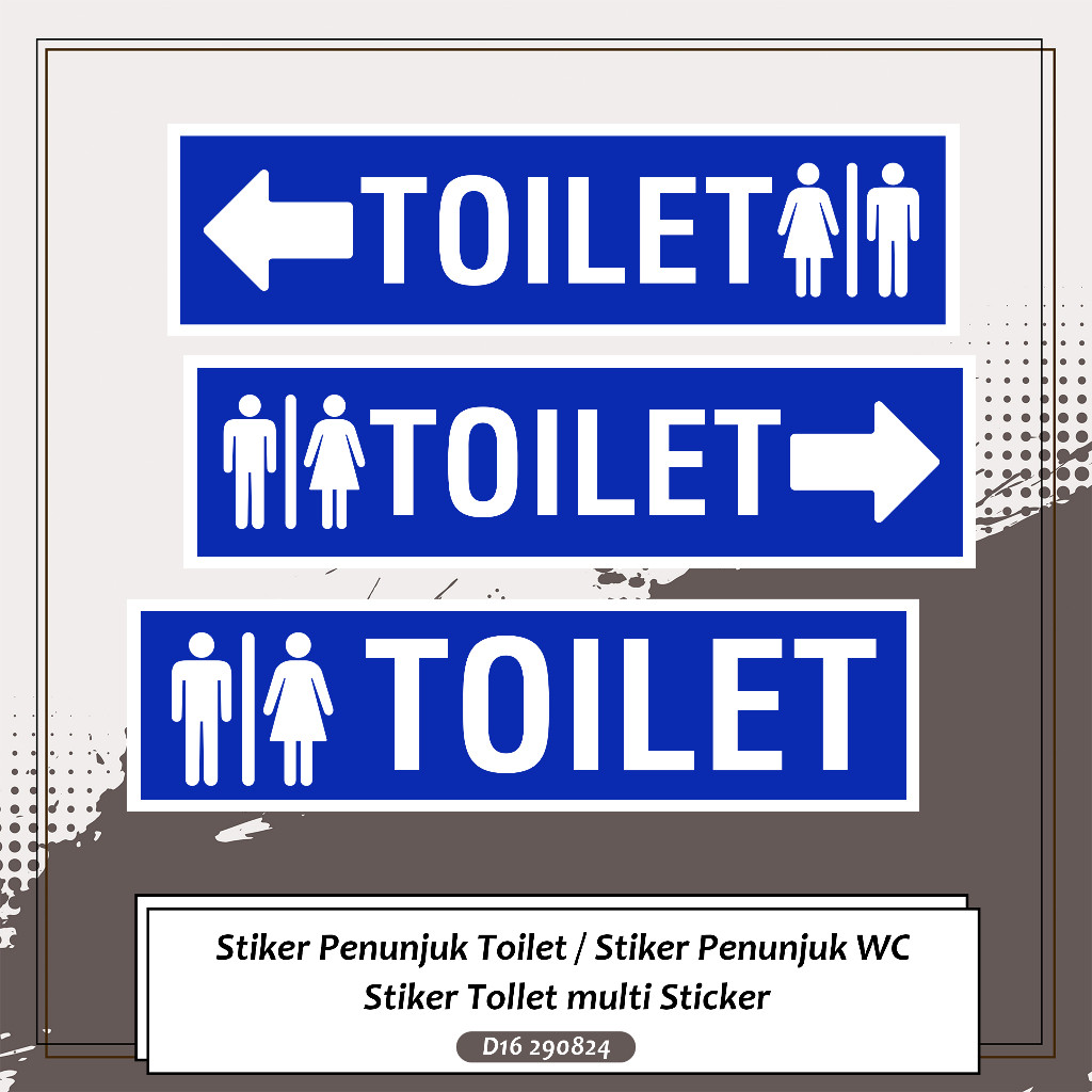 Jual Stiker Penunjuk Toilet / Stiker Penunjuk WC / Stiker Tollet multi ...