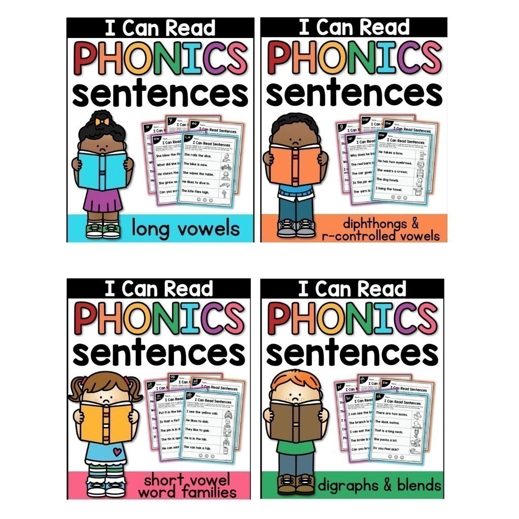 Jual Paket I Can Read Phonics Sentences/ belajar membaca kalimat utk SD ...