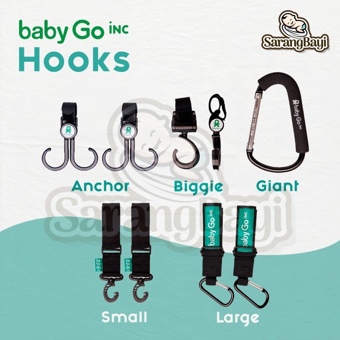 Jual BabyGo Inc Hook / Stroller Hook / Gantungan Stroller Large Biggie Jumbo Giant Anchor ...