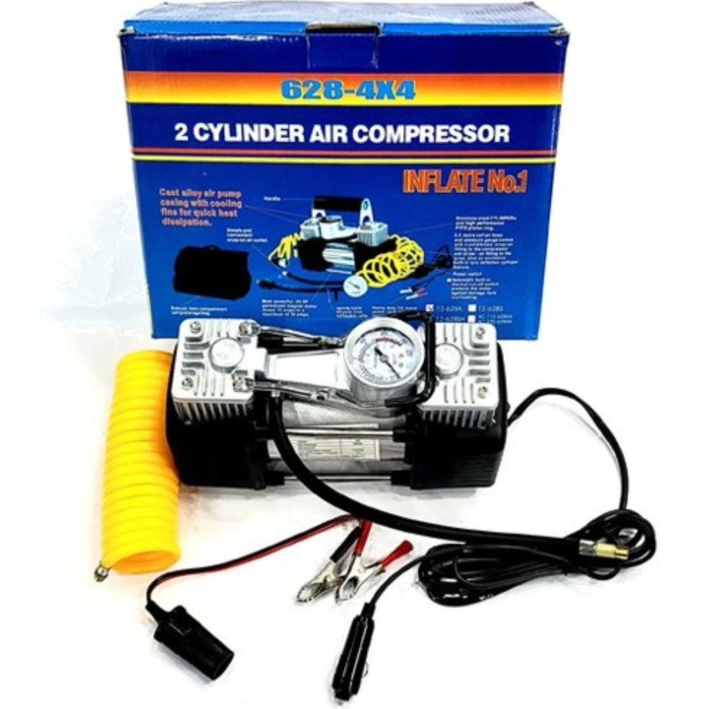 Jual Pompa udara mini Kompresor Double Silinder 12V 150 PSI | Shopee ...