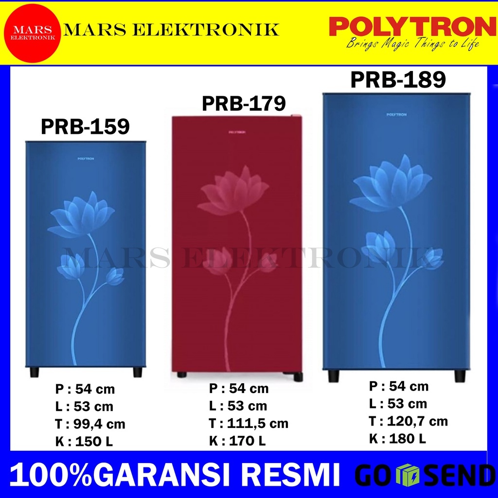 Jual KULKAS POLYTRON PRB-159 / PRB-179 / PRB 189 / KAPASITAS 150L ...