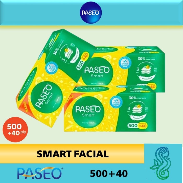 Jual PASEO SMART 500 + 40 PLY TISSUE TISU WAJAH | Shopee Indonesia