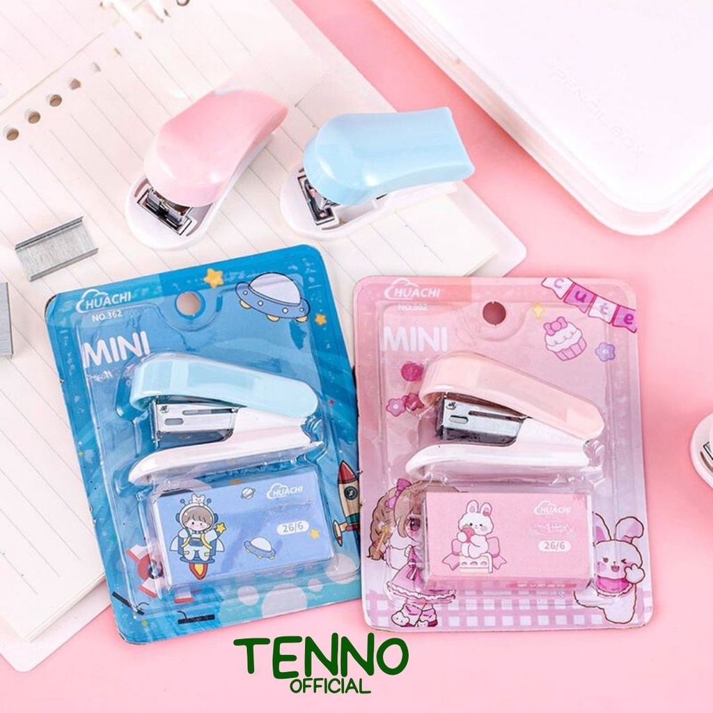 Jual TENNO Stapler Set Free Isi Refill Staples Lucu Steples Cute ...