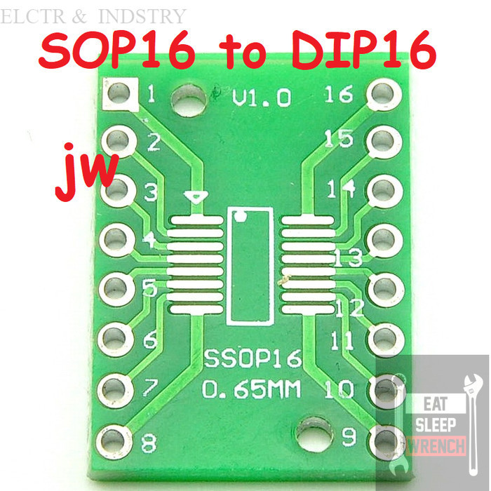 Jual SOP16 MSOP16 TSSOP16 SMD to DIP16 PCB Adapter konverter aneka ...