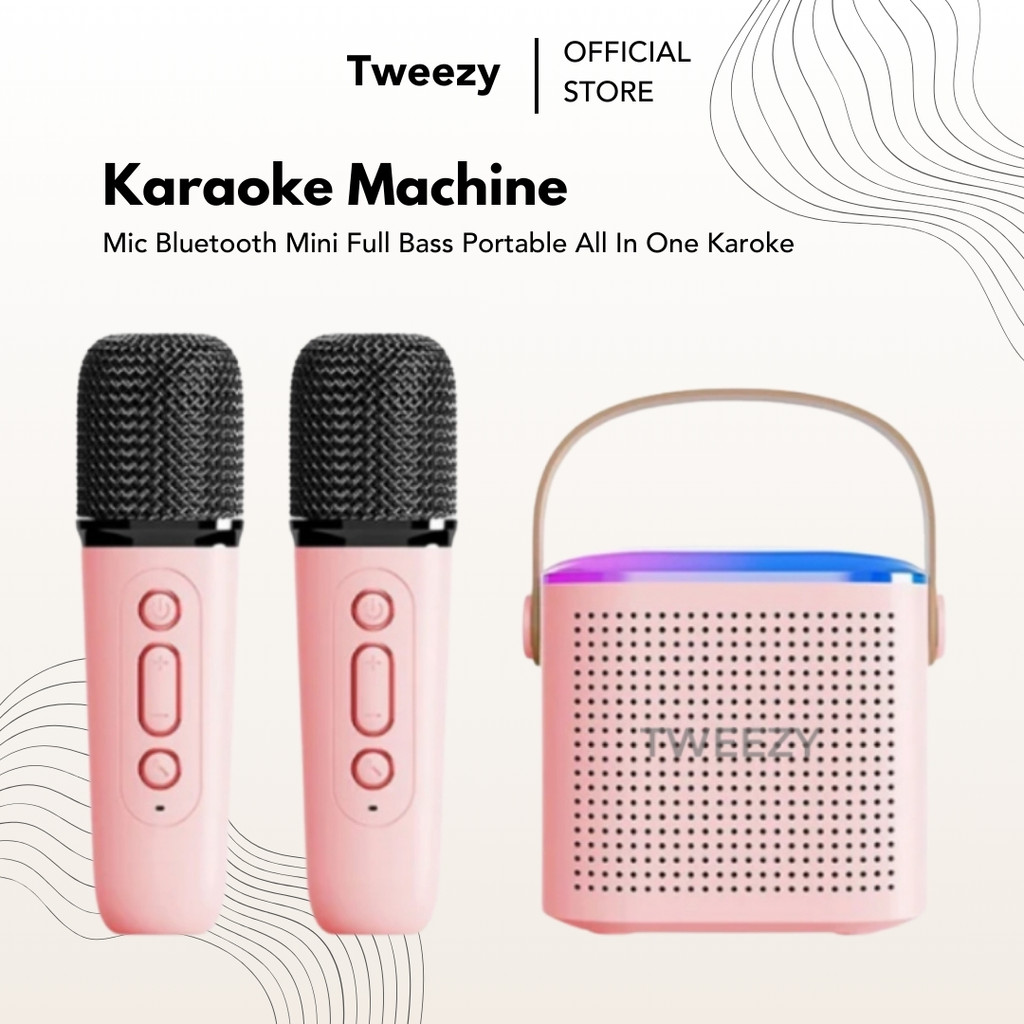 Jual Mic karoke Speaker Bluetooth 2 Mic Set Wireless Portable RGB ...