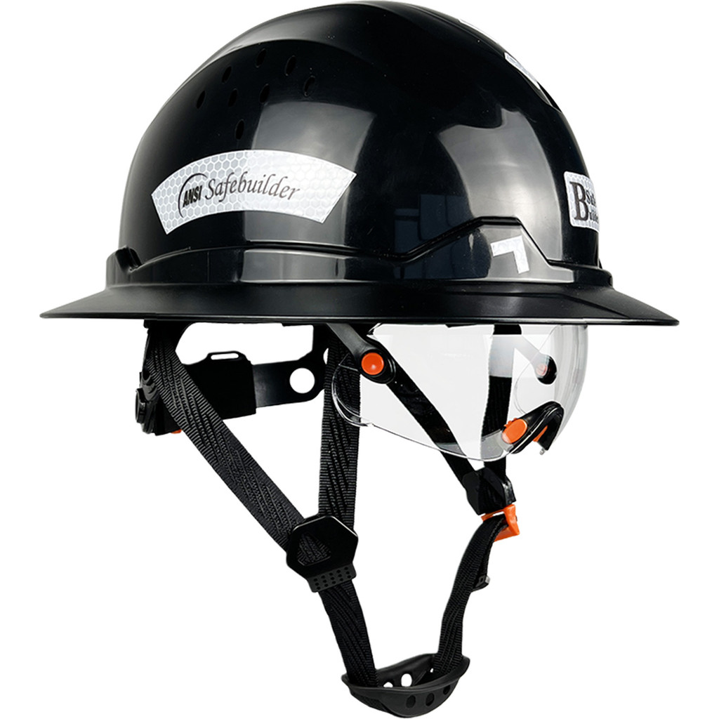 Jual Industrial Full Brim Hard Hat For Engineer Sunshield Construction ...