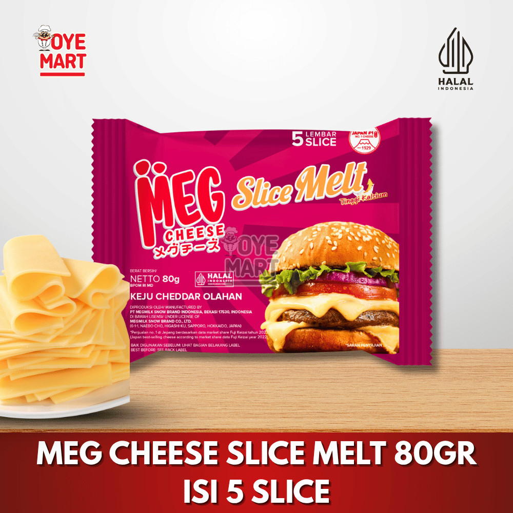 Jual MEG SLICE MELT 80GR ISI 5 SLICE / KEJU SLICE | Shopee Indonesia