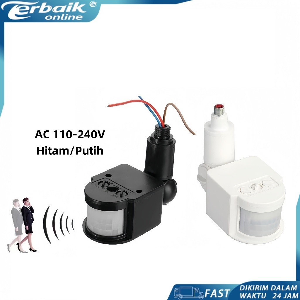 Jual Saklar Lampu Otomatis Sensor Gerak & Cahaya, Kompatibel AC 110 ...