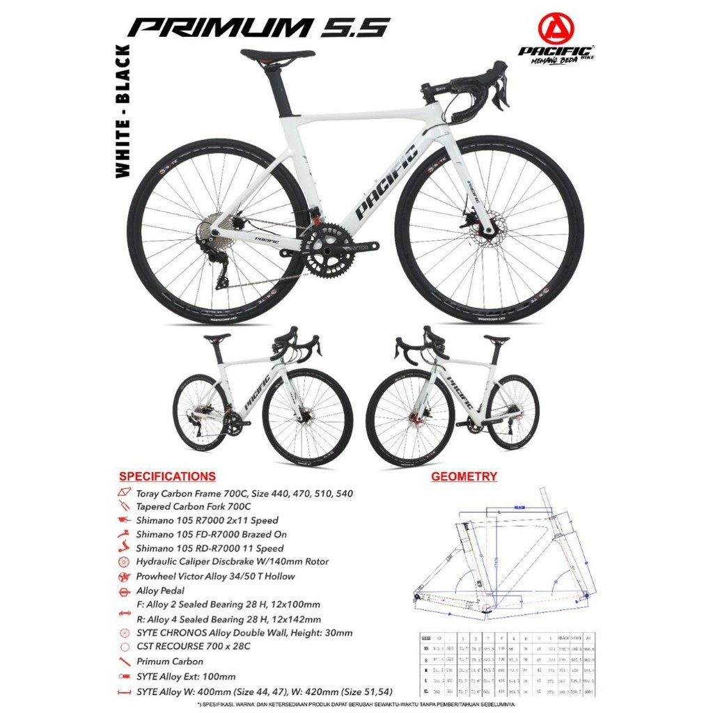 Jual Sepeda Roadbike Pacific Primum 5.5 | Shopee Indonesia