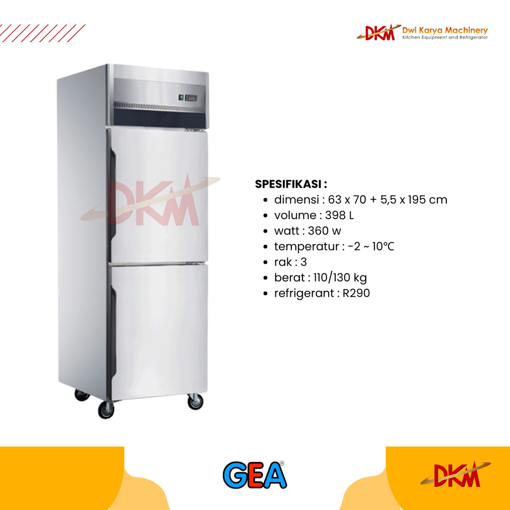 Jual GEA S/S Upright Chiller URC-550-2DX / Up Right Chiller URC 550 2DX ...