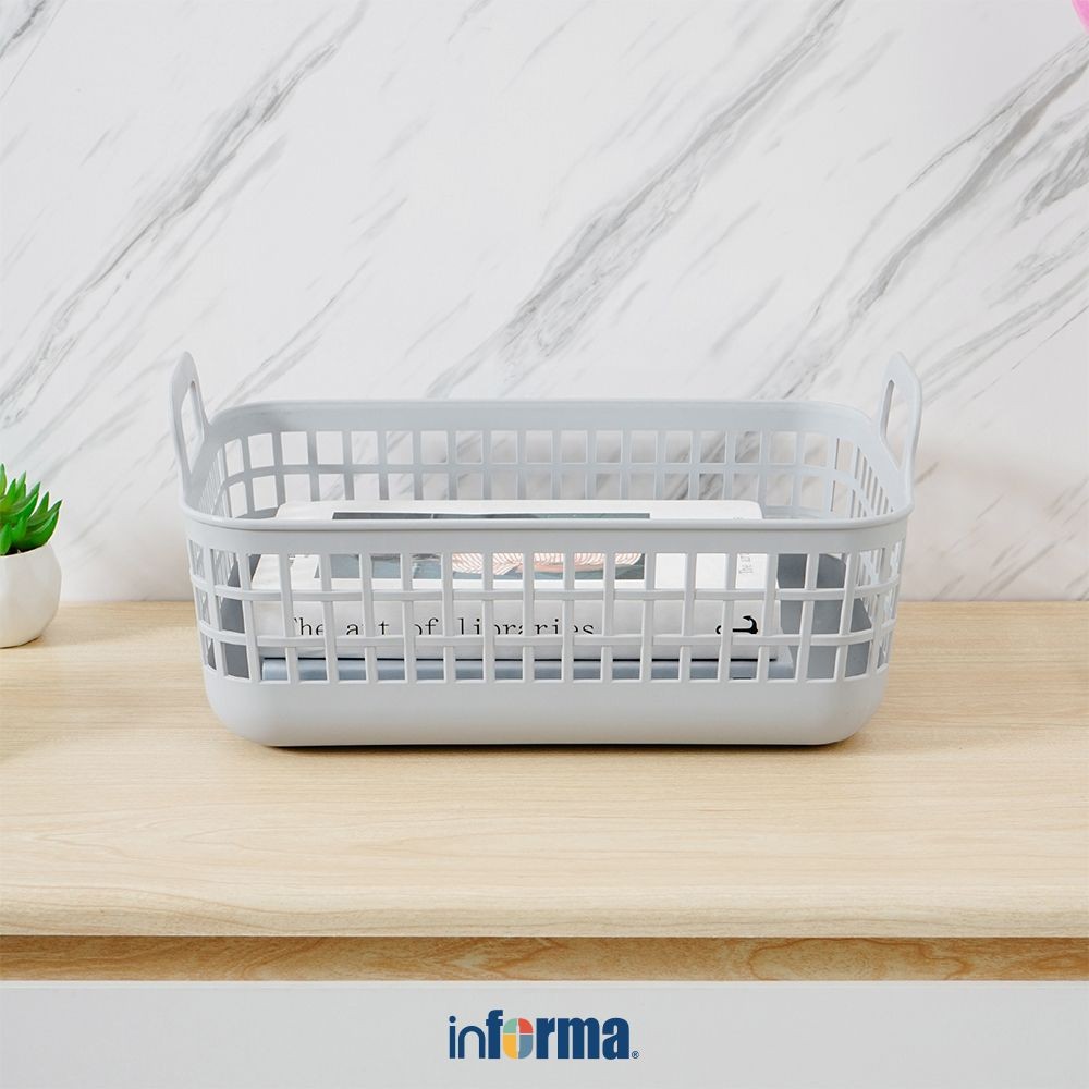 Jual Informa 7 ltr Wilio Keranjang Penyimpanan Dengan Tutup - Abu-Abu ...
