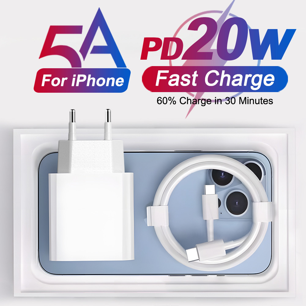 Jual PD 20W Fast arging USB C arger For Apple iPhone 15 14 13 12 11 16 ...