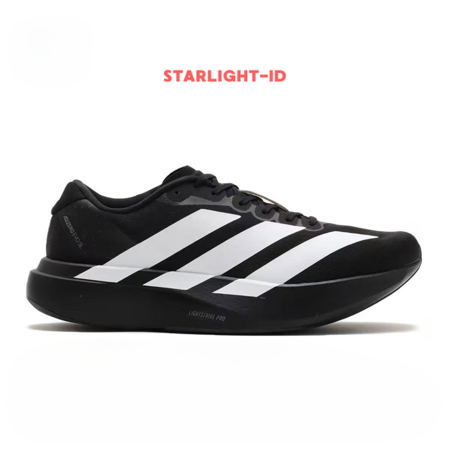 Jual Sepatu Lari pria Adi-zero Evo SL Black White / Sneakers Running ...