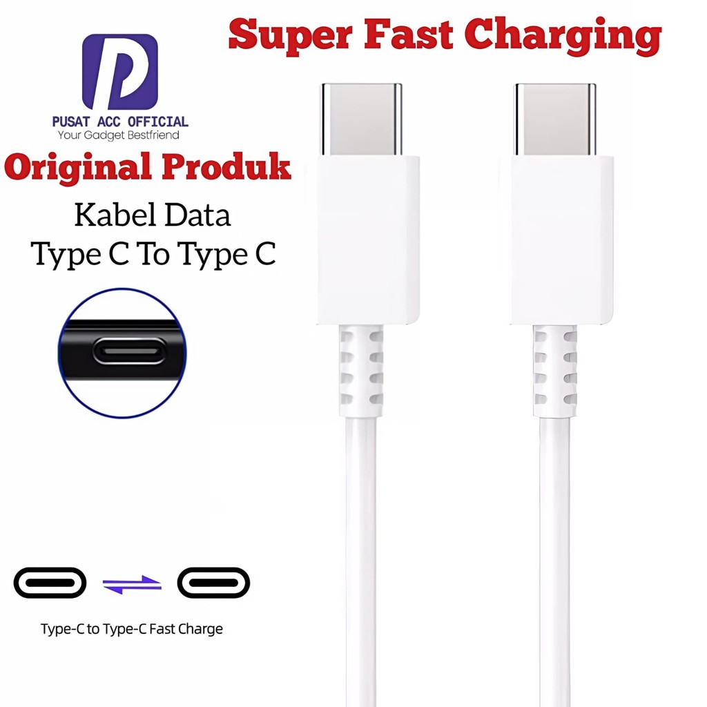 Jual Kabel Data Samsung Type C 1Meter Original Fast Charging Charger Hp ...