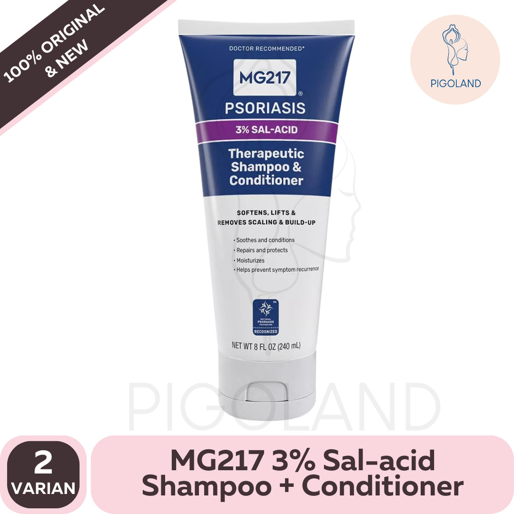 Jual MG217 MG 217 Psoriasis 3% Salicylic Acid Shampoo + Conditioner 240 ...