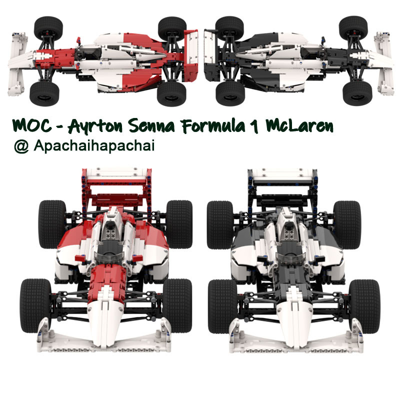 Jual Technical MOC Ayrton Senna Formula 1 McL60 F1 Technical Bricks ...