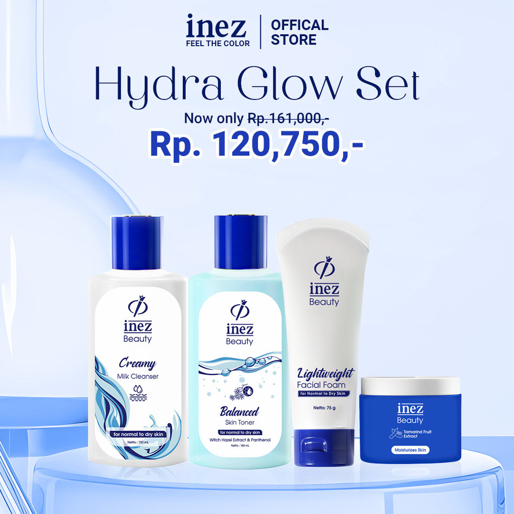 Jual Inez Hydra Glow Set | Skincare untuk Kulit Kering | Shopee Indonesia