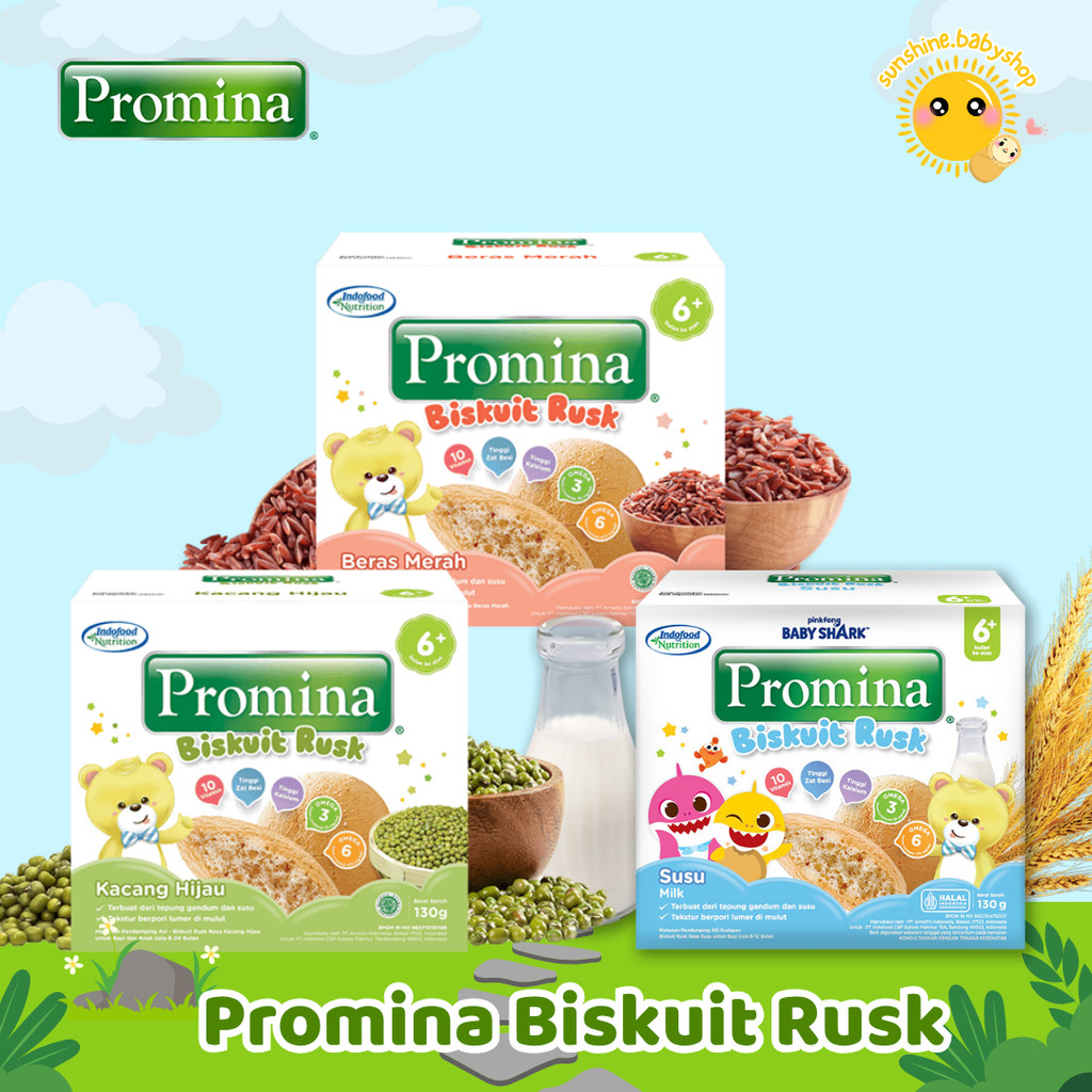 Jual Promina Biskuit Rusk Susu / Cemilan Bayi / 6 Bulan+ | Shopee Indonesia