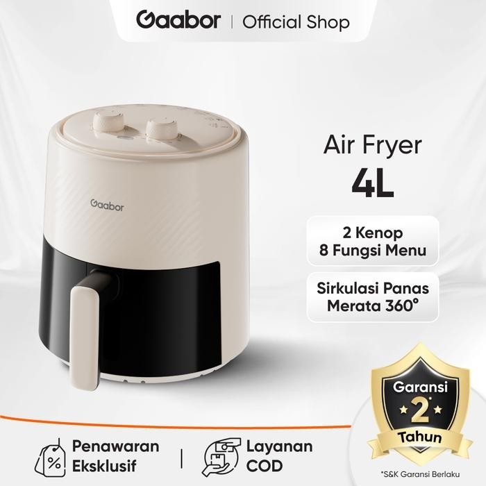 Jual Gaabor Air Fryer 4L 800W 2 Knop Mesin Penggorengan Tanpa Minyak ...
