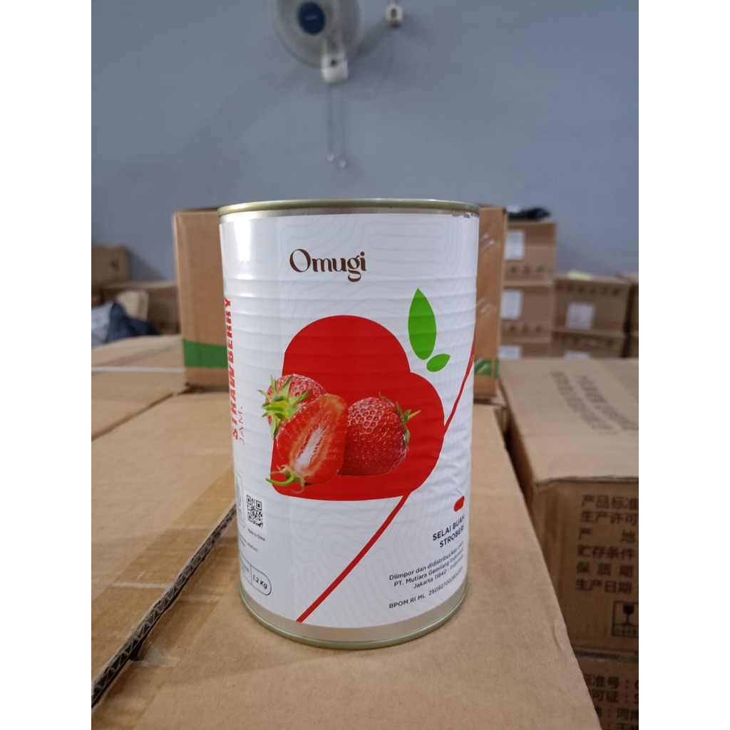 Jual Selai Buah Omugi Strawberry Stroberi 1.2 Kg – Fruit Jam bakery ...